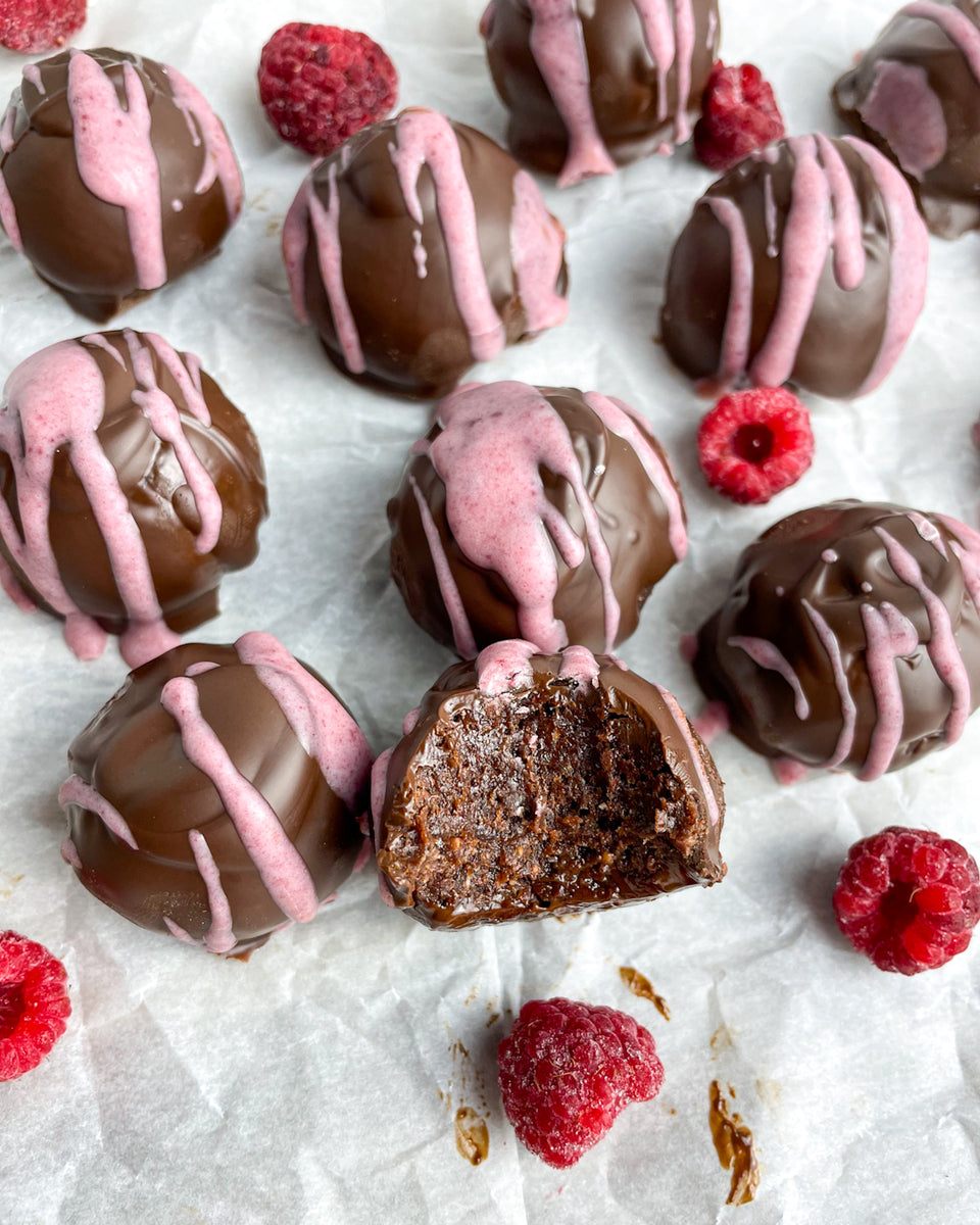 Dark Chocolate Raspberry Protein Truffles – Metabolic Nutrition